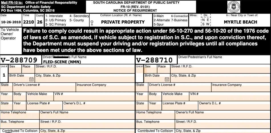 What Is a South Carolina FR-10 Form? | The Melonakos Law Firm